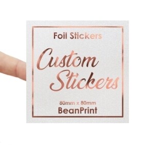 Transparent White Print 80mm Square Labels