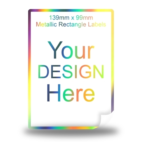 Metallic Rectangle Labels 99mm x 139mm by Beanprint