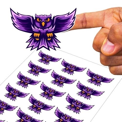 Personlised Custom Shape Stickers on sheets from £7.99